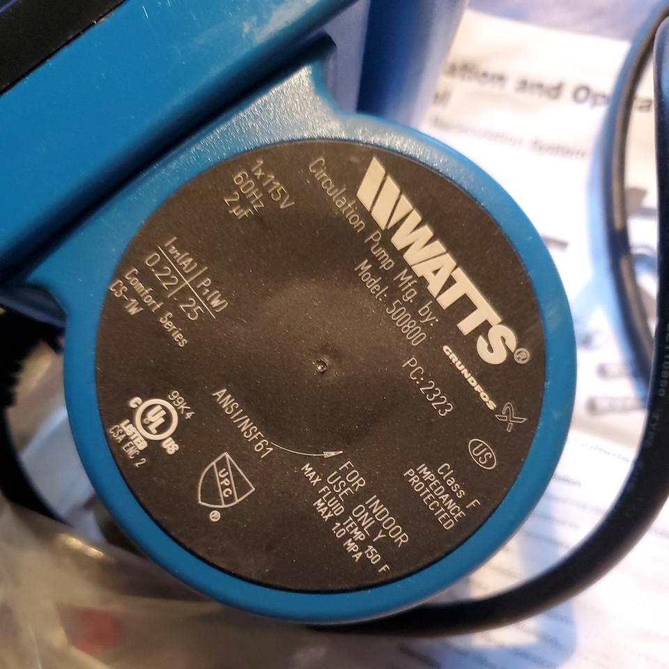 Watts Hot Water Recirculating System with Built-In Timer 500800 Saves ...