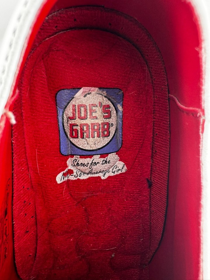 Joes Garb George white Flames over white Greaser Womans Shoes size 7.5 ...