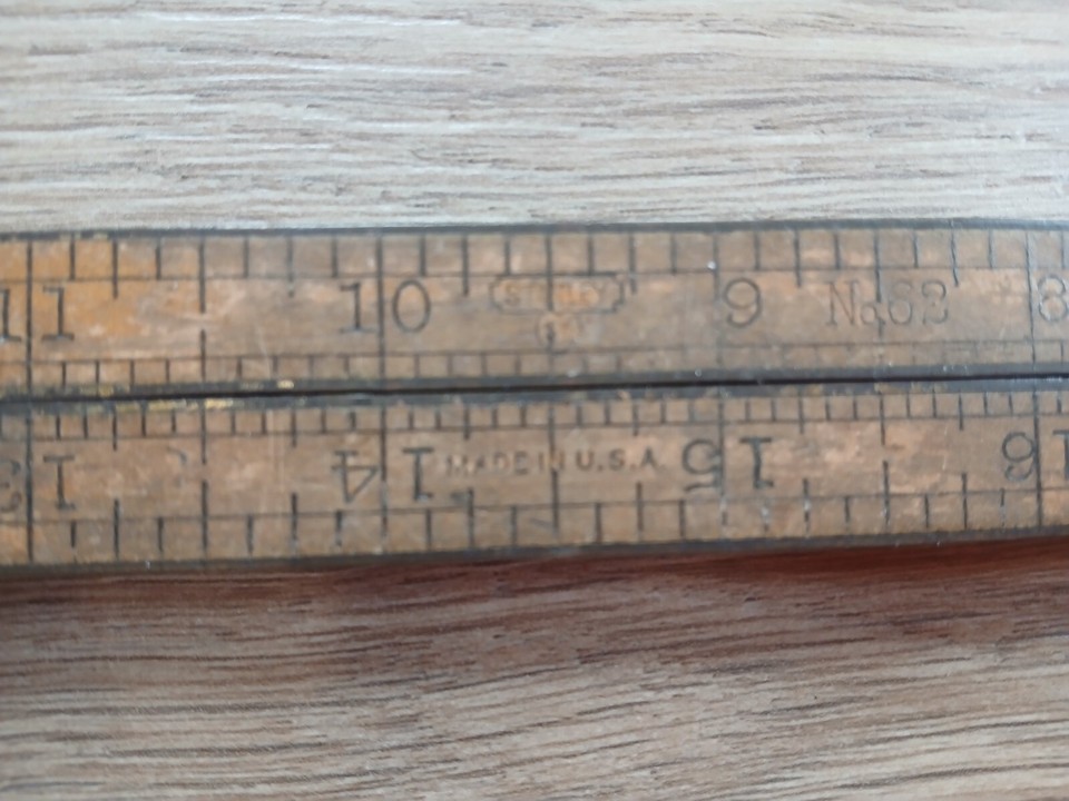 Vintage Antique Stanley Sweetheart No. 62 Boxwood Folding Rule Ruler ...