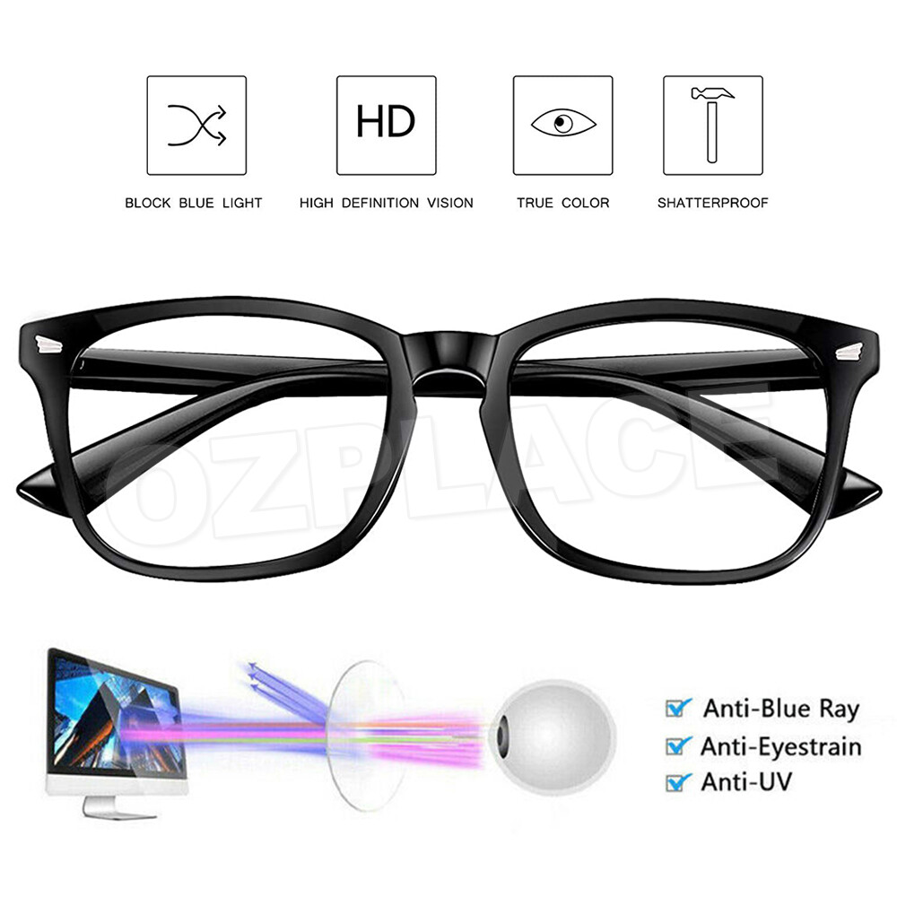 Blue light Blocking Computer Gaming Glasses Spectacles Anti Eyestrain ...