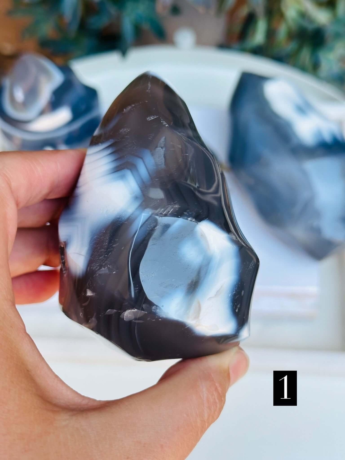 Beautiful Orca Agate Twist Flame Carvings from Madagascar | eBay