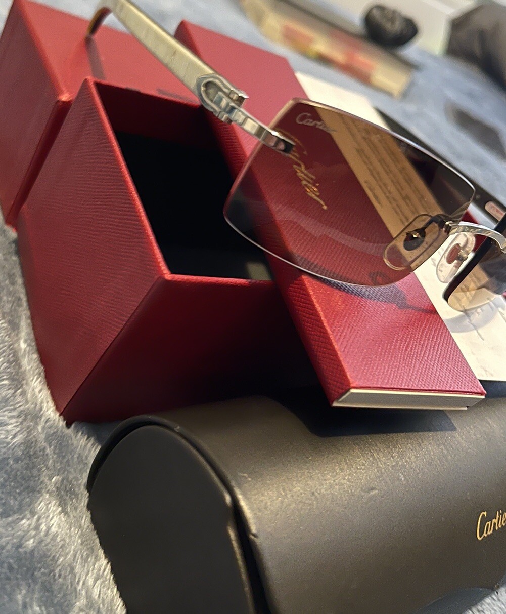 Authentic Cartier Buffalo Horn Glasses Buffs C-decor | eBay