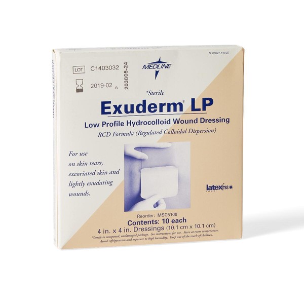 Medline Exuderm Low Profile Hydrocolloid Wound Dressing #msc5100 for ...