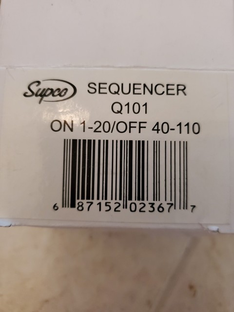 SUPCO Q101 HVAC Series Sequencer 15sh1 Style 309571 on 1-20 / off 40 ...