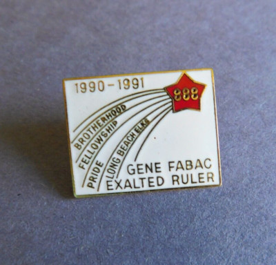 Elks Lodge lapel pin - Long Beach Elks 888 - Gene Fabac, Exalted Ruler ...