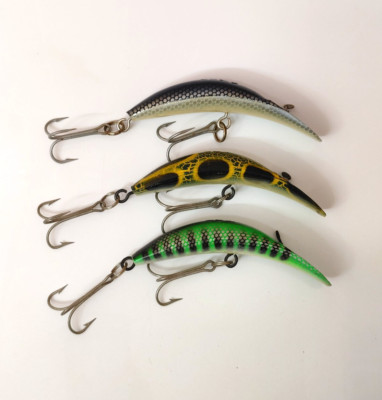 (3) Vintage Helin Flatfish T50 Fishing Lures Lot of 3 | eBay