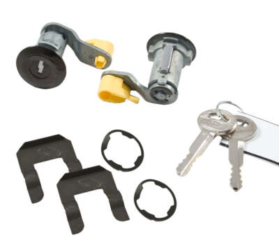 1981-1993 Ford Mustang Outside Black Door Lock Locks Pair Set w ...