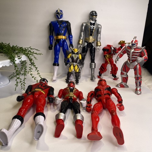 Power Rangers Lot of 8 Red Blue Silver Rangers Morpher Lord Zedd ...