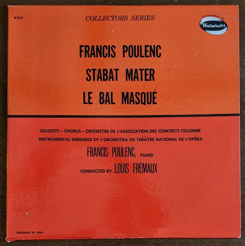 Francis Poulenc- Stabat Mater / Le Bal Masqué * VG+ * Vinyl Record | eBay
