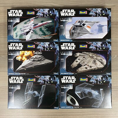 6 Star Wars Navi Pacchetto Revell Level 3 Modellino Plastica Kit Rebel ...