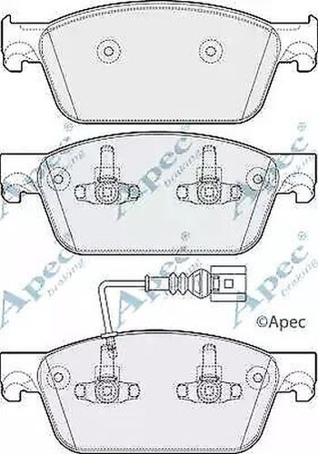 PAD1782 APEC Front Brake Pad Set Replaces 7E0698151 7E0698151B for sale ...