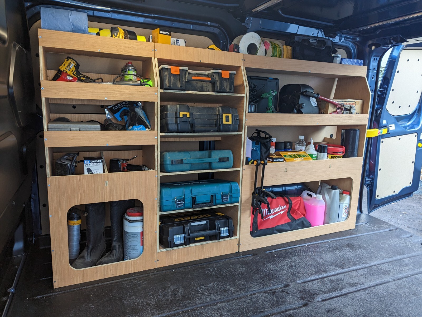 Transit Custom 2013 to 2023 Van Racking ply Tool Storage LWB L2 vans ...