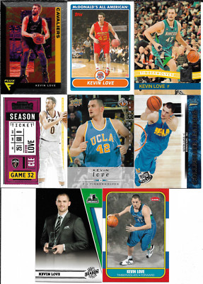 Kevin Love 8 Card Lot with 2007 Topps McDonalds All American & Fleer ...