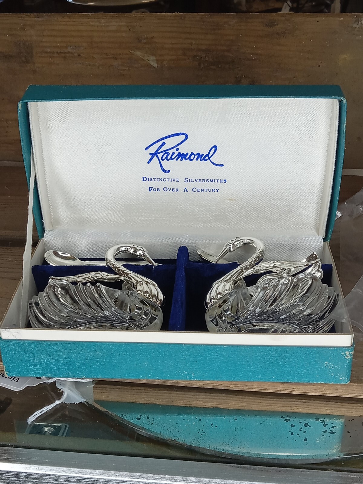 Vintage Raimond Japan Pedestal Silver Plate Salt Cellar with Scoop SET ...
