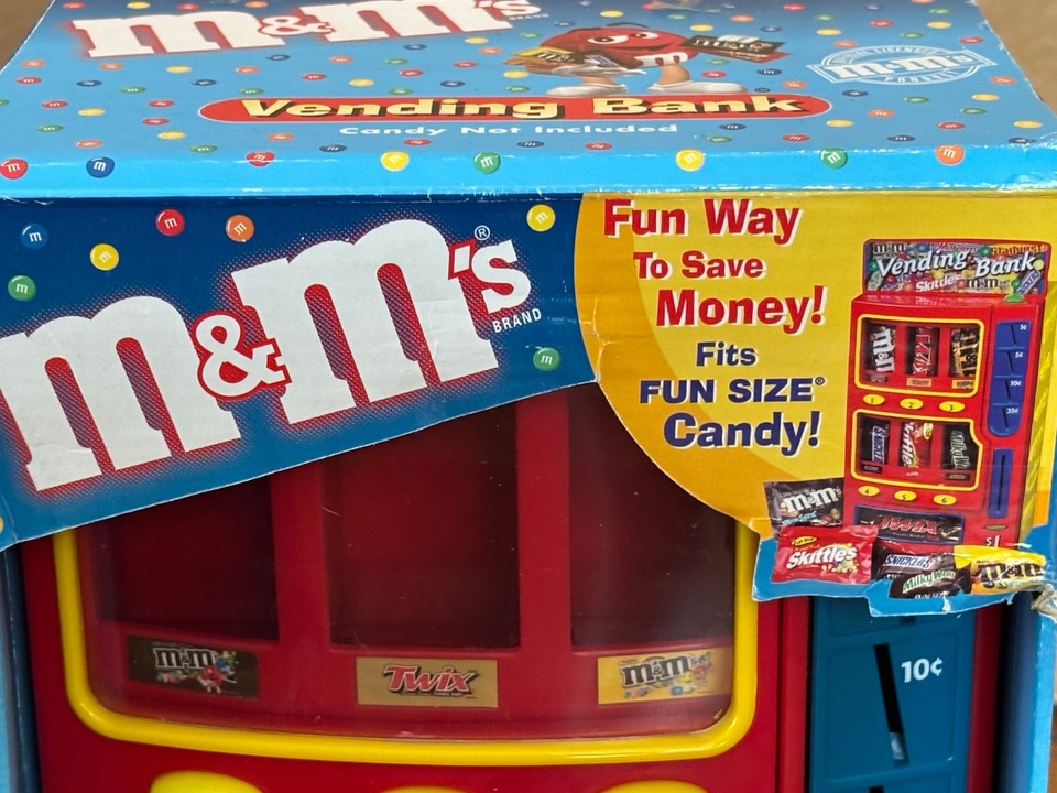 Mars M&M Candy Mini Vending Machine Coin Bank 2007 Slots For 6 Candies ...