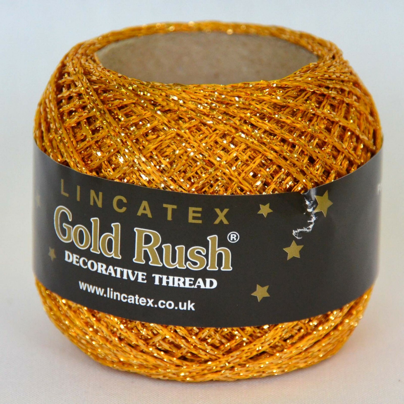 Lincatex Gold Rush Goldfingering Metallic 4 ply Yarn - 20g 80M Crochet ...
