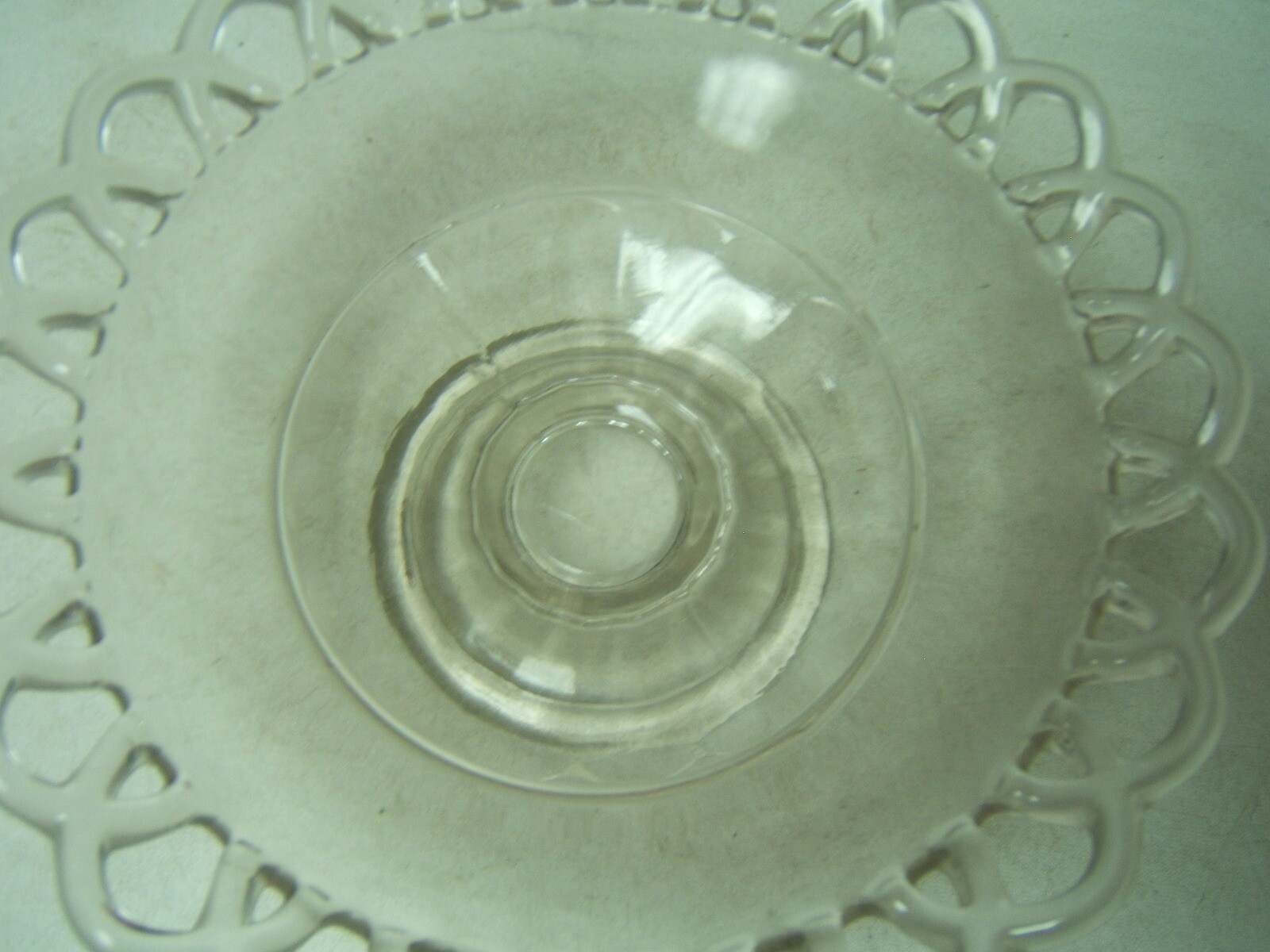 Smith Glass Colonial Lace Footed Bowl 8 1/2" Diameter 3 1/2" Tall ...