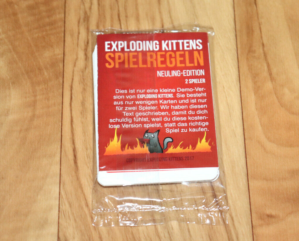 Exploding Kittens Neuling-Edition Kitten Karten Card Cards Deck ...