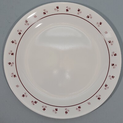 Corelle Burgundy Rose Dinner Plate 10.25" Made In USA Break & Chip ...
