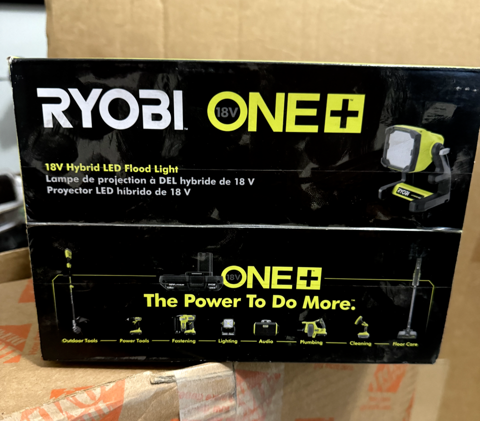 RYOBI 18V ONE+ Hybrid LED Flood Light (PCL630B) **NEW/Sealed** | eBay