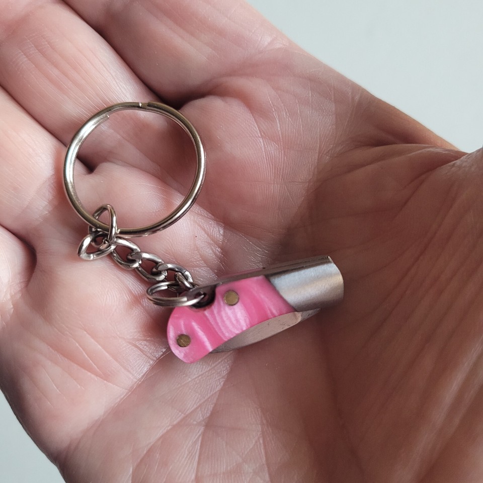 PINK World's Smallest Working Pocket Knife Tiny Miniature REAL Blade ...