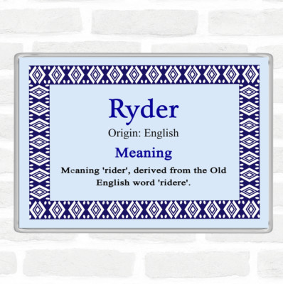 Ryder Name Meaning Jumbo Fridge Magnet Blue | eBay UK
