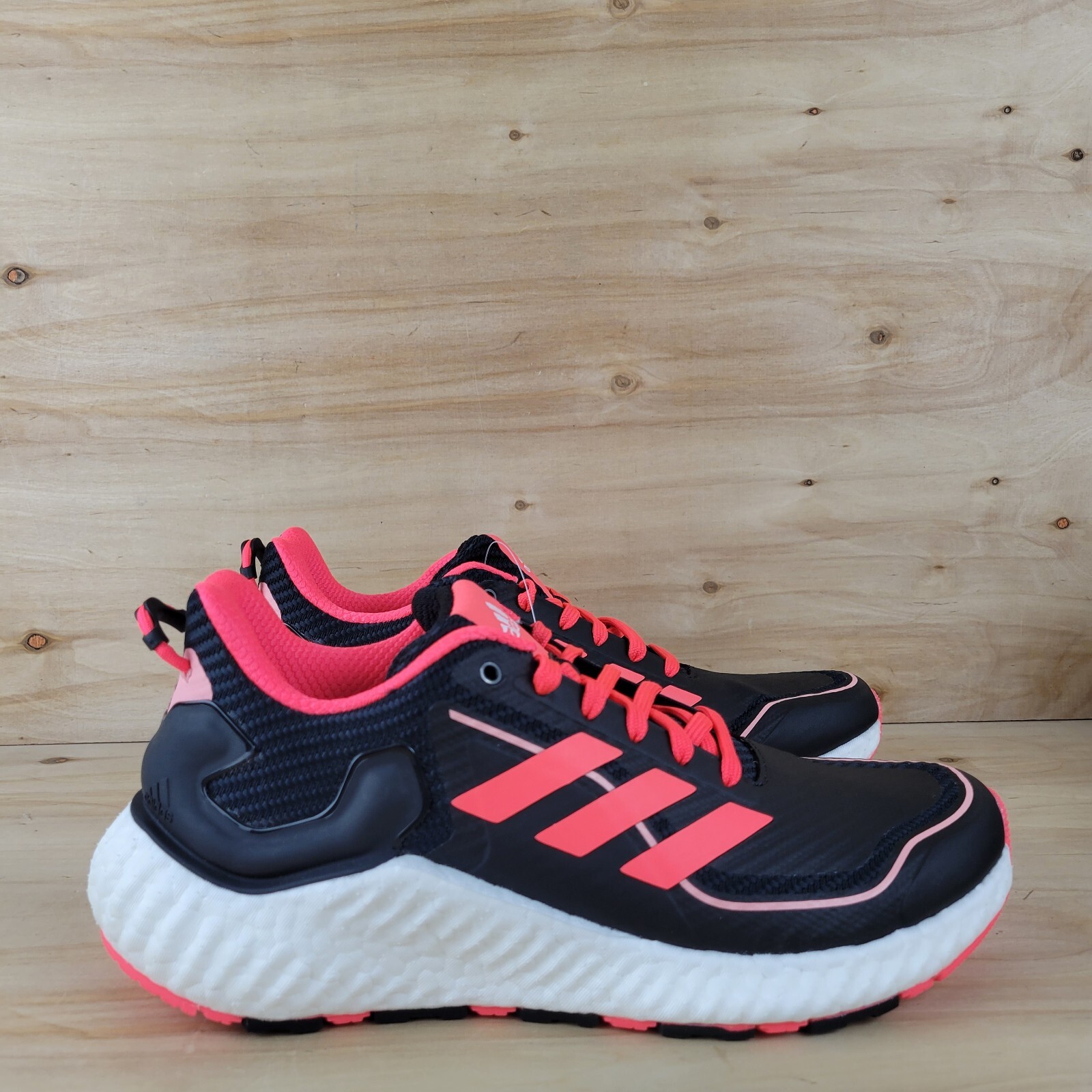 ADIDAS CLIMAWARM LTD BOOST RUNNING SHOES H67361 BLACK/PINK MEN'S SZ: 8. ...