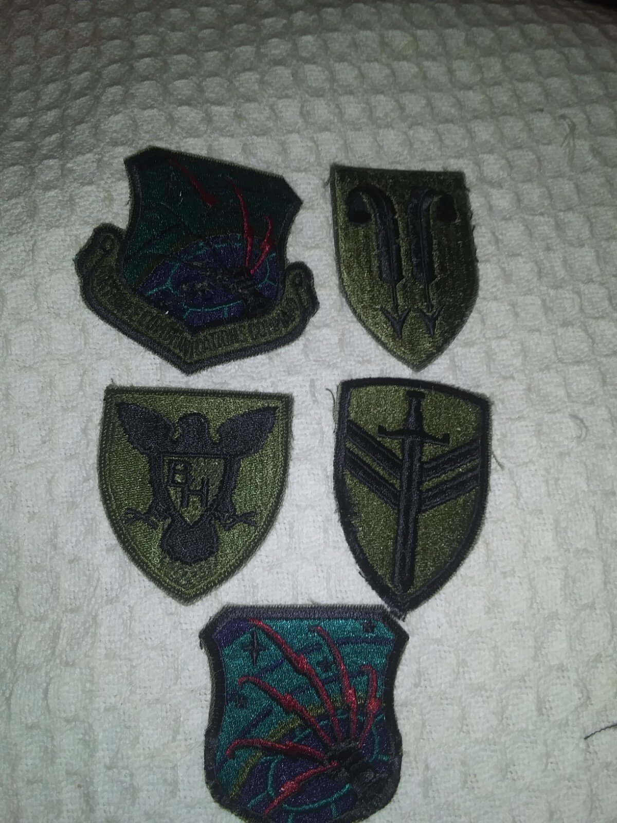 5 Vintage Collectible Green Military patch Lot | eBay