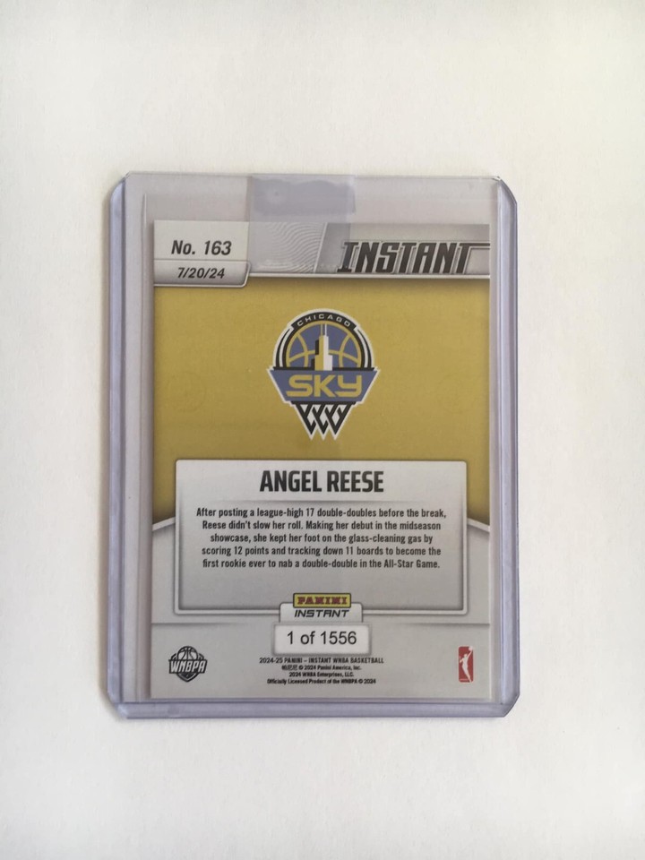 2024 PANINI WNBA #163 RC ANGEL REESE FIRST ROOKIE WITH ALL-STAR DOUBLE ...
