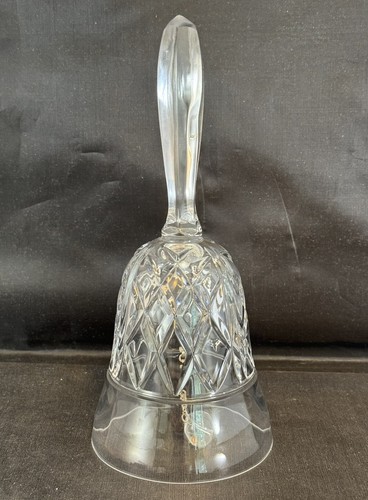 Vintage Crystal Clear Cut Glass Bell Hand Crafted | eBay