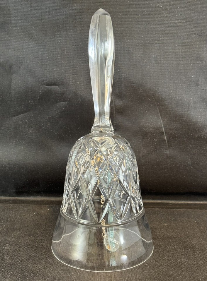 Vintage Crystal Clear Cut Glass Bell Hand Crafted | eBay