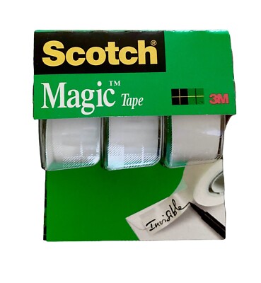 3M Scotch Magic Tape, 3/4 x 300-inches-Transparent-3 ct (3105) 900IN ...