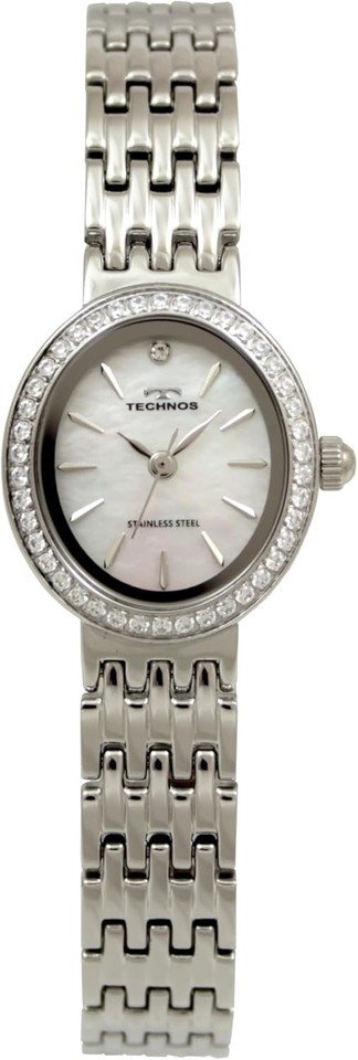 Technos Pave Watch T9933SW Women's Silver | eBay