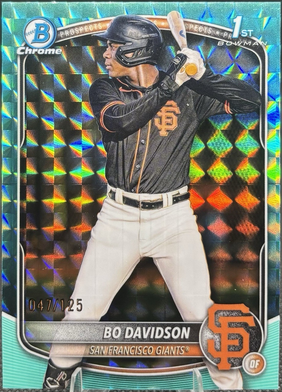 2025 Bowman Chrome - Prospects Bo Davidson, Bo Davidson #BCP-206 Aqua ...