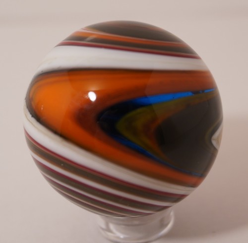 New Colorful Handmade Reverse Corkscrew Art Glass Marble - 38 MM = 1-1/ ...