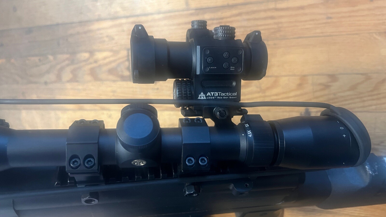 Black ops .177 caliber pellet air rifle. dual scope.red dot and ...