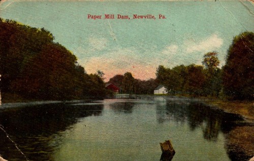 VINTAGE POSTCARD- PAPER MILL DAM, NEWVILLE, PA BK62 | eBay