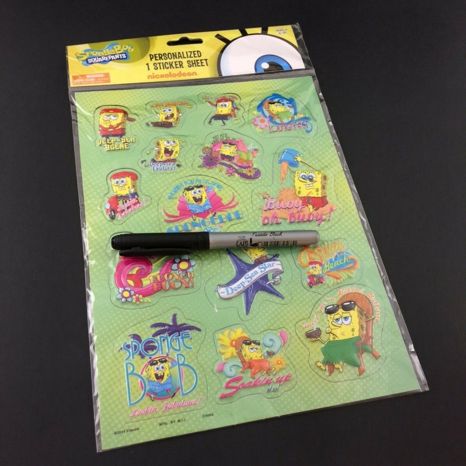 15 Packages Spongebob Squarepants Nickelodeon Raised 3D Sticker Sheets ...