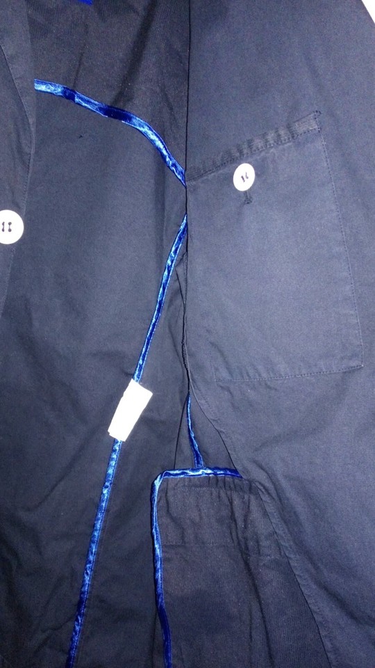 THOMAS BURBERRY LOGO BLUE BLAZER JACKET SIZE LARGE | eBay UK