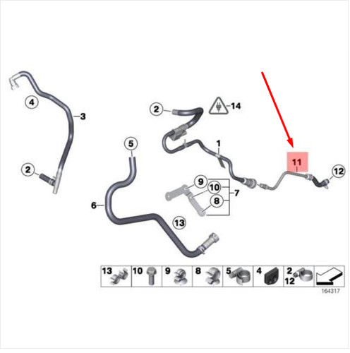 NEW BMW X3 E83 FUEL FEED LINE 13533422000 3422000 ORIGINAL 13-53-3-422 ...