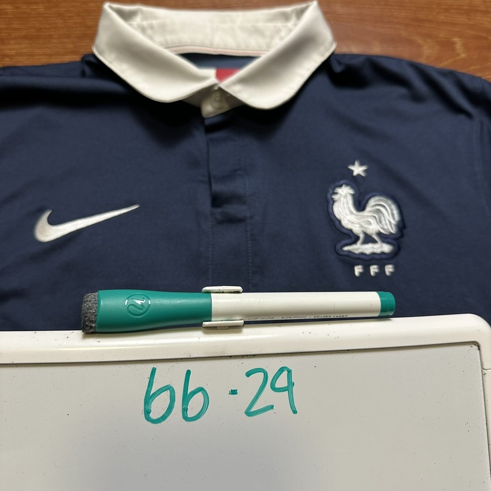 Nike France Jersey M Blue Collared World Cup France Franck Ribery 7 | eBay