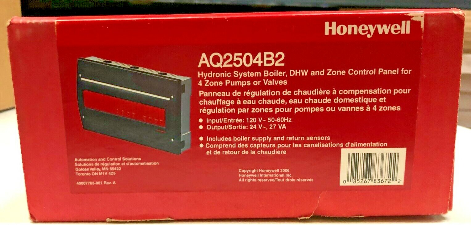 Honeywell AQ2504B2 Aquatrol Boiler Control Panel for 4 Zones of Pumps/2 ...