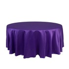 Purple 108" ROUND Lamour Satin TABLECLOTH Wedding Party Kitchen ...