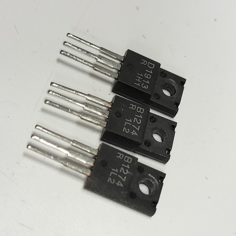 ORIGINAL TRANSISTORS B1274 (2) & D1913 from Tascam Audio Mixer Model M ...