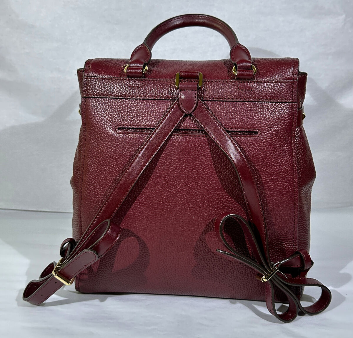 Michael Kors Addison Oxblood Leather Medium Backpack Bag Michael Kors Addison Oxblood Leather Medium Backpack Bag