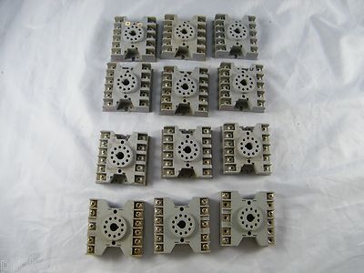 LOT OF 12 ~ 11 PIN RELAY SOCKET ~ ( 9) POTTER & BRUMFIELD # 27E123 & (3 ...