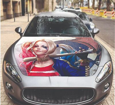 Vinyl Decal Hood Wrap Full Color Graphics Sticker Harley Quinn Suicide ...