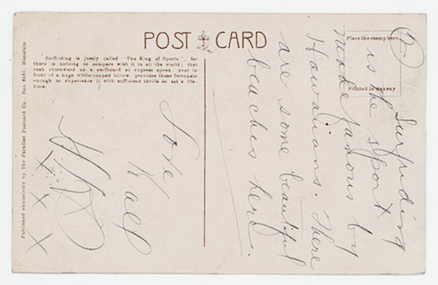 Vintage postcard- Surf riding in Waikiki- Free shipping | eBay