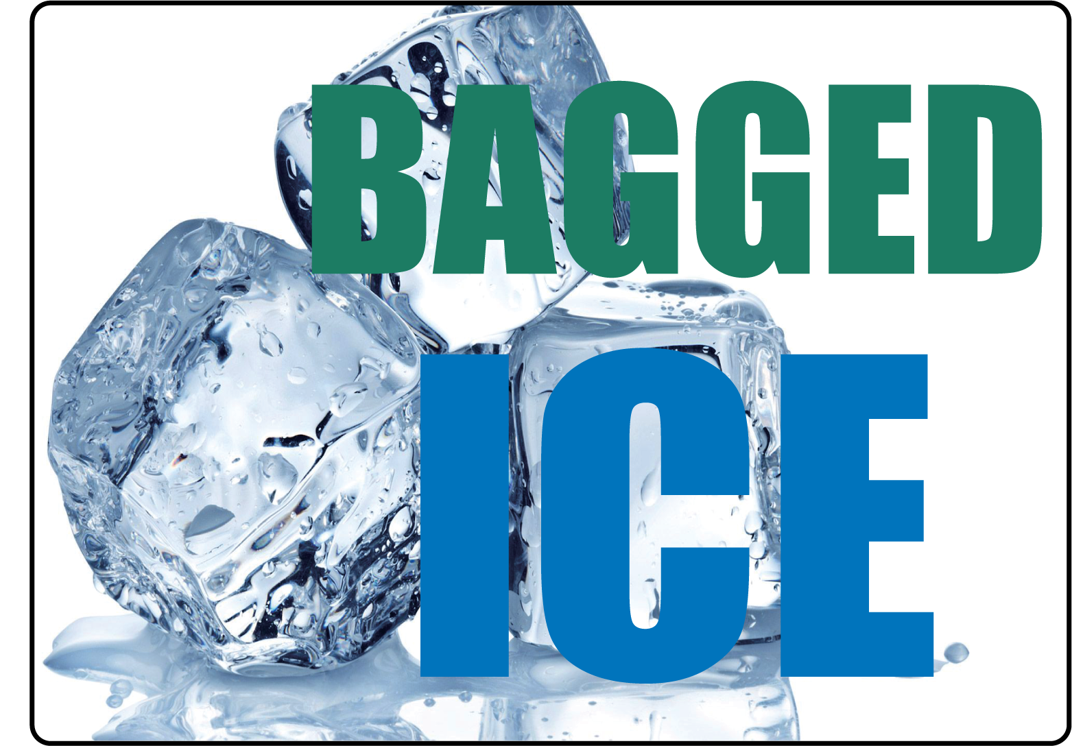 BAGGED ICE STOREFRONT WINDOW SIGN | Adhesive Vinyl Sign Decal | eBay
