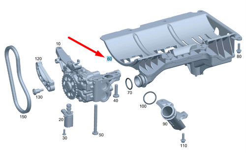 MERCEDES-BENZ C W204 OIL SUCTION PIPE WITH BAFFLE A2761801351 ORIGINAL ...